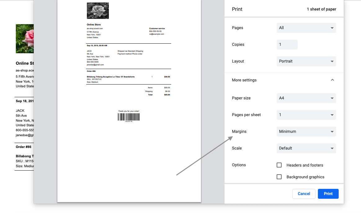 Edit and Print Invoices (Third Party Store) – Duda Support