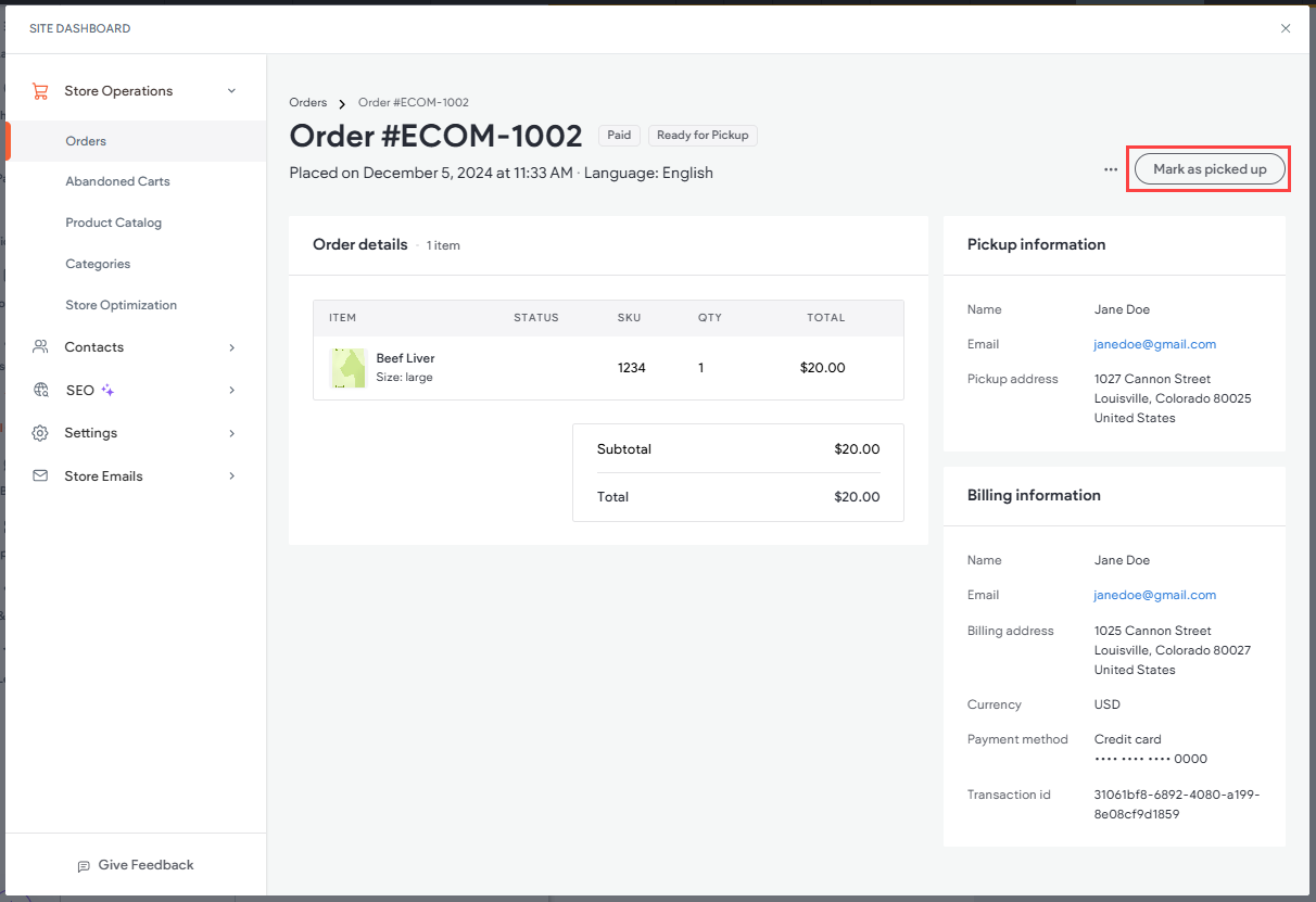 Shipping and Pickup in Native Store – Duda Support