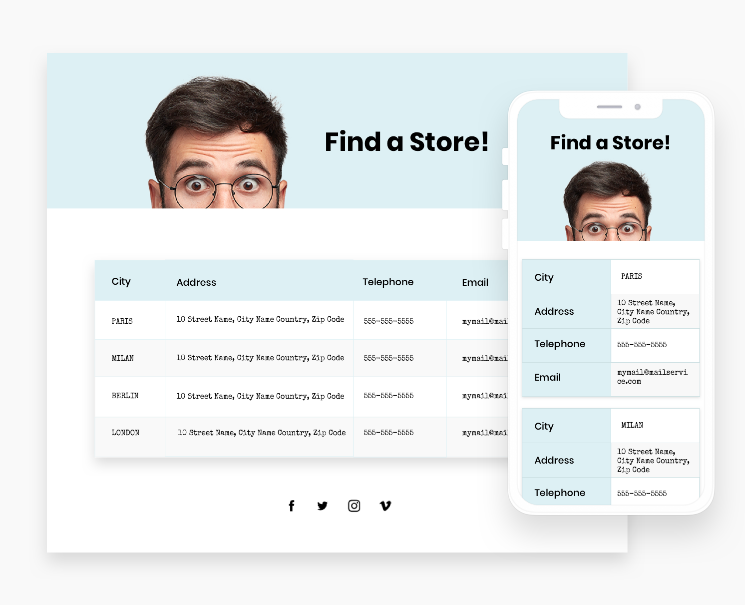 Widgets: Table – Duda Support