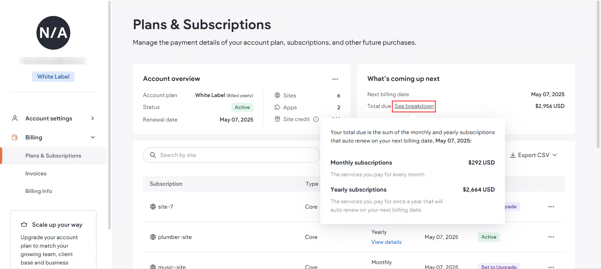 Your Account Billing – Duda Support