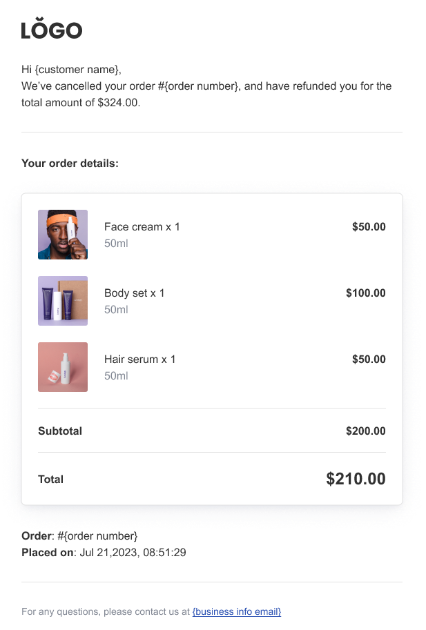 Native Store Emails – Duda Support