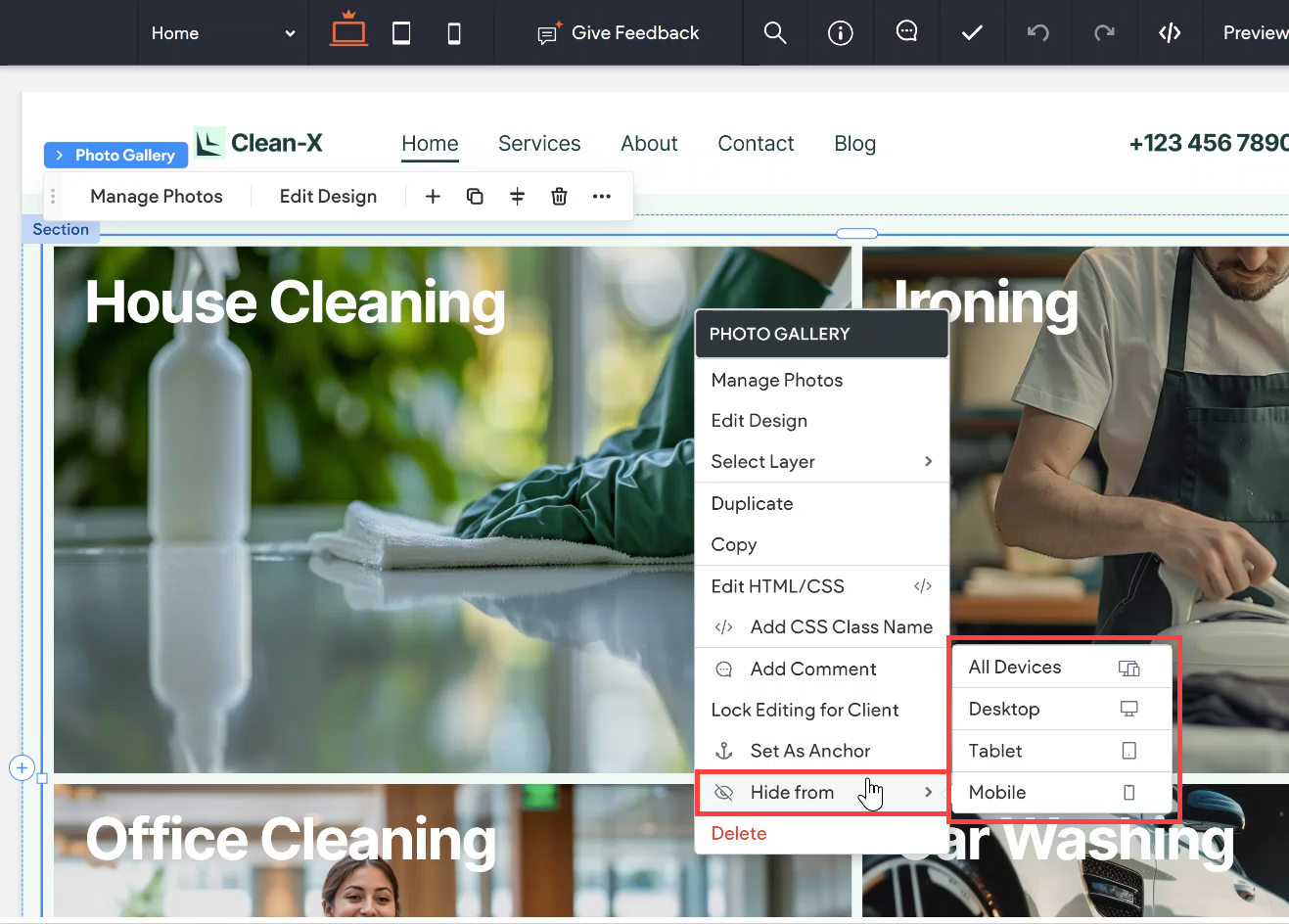 Manage Elements – Duda Support