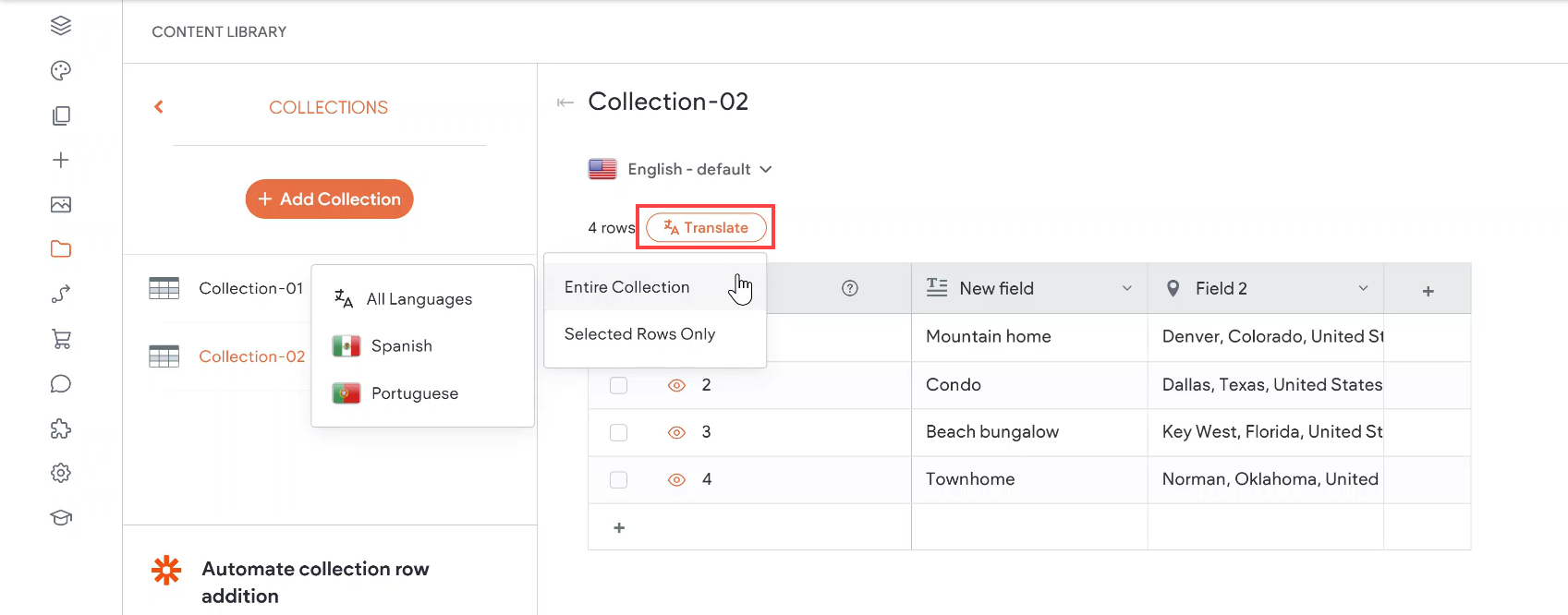 Dynamic Content: Internal Collections – Duda Support