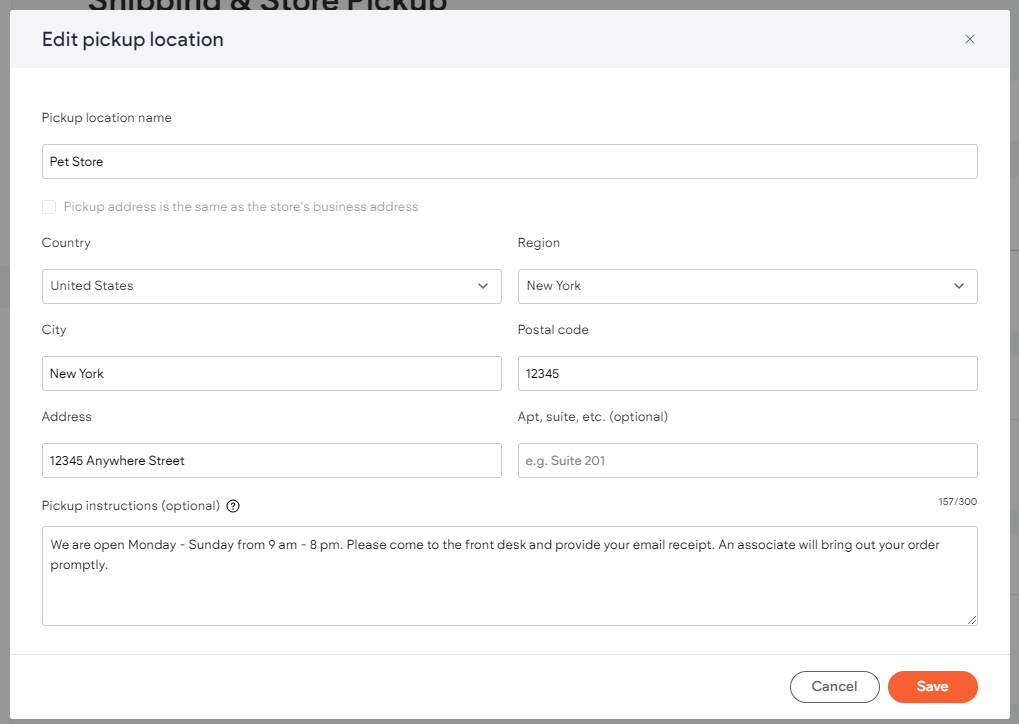 Shipping and Pickup in Native Store – Duda Support