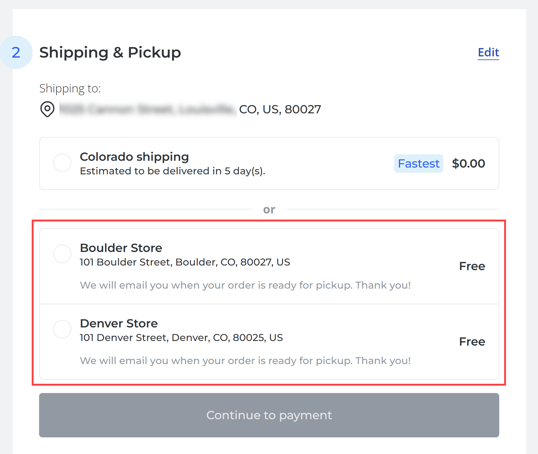 Shipping and Pickup in Native Store – Duda Support