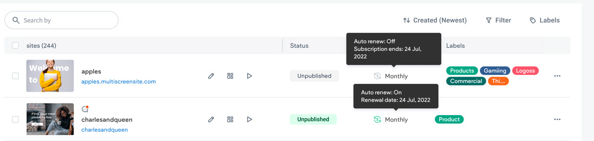 Account Dashboard – Duda Support