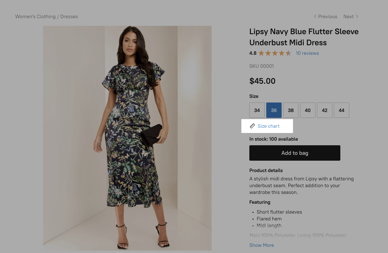 Size Charts for Products (Third Party Store) – Duda Support