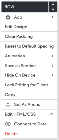 Canvas Actions and Options – Duda Support