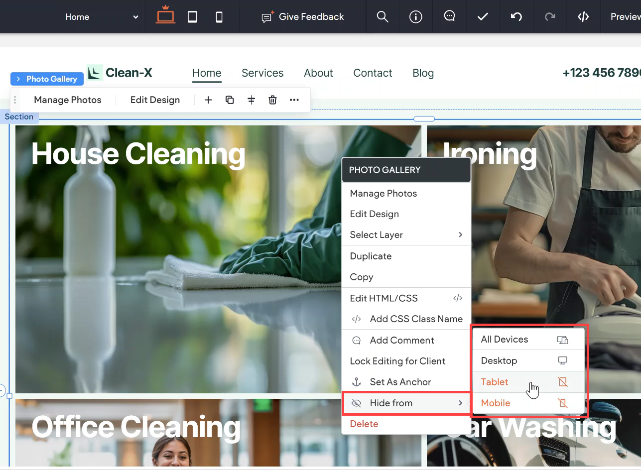 Manage Elements – Duda Support