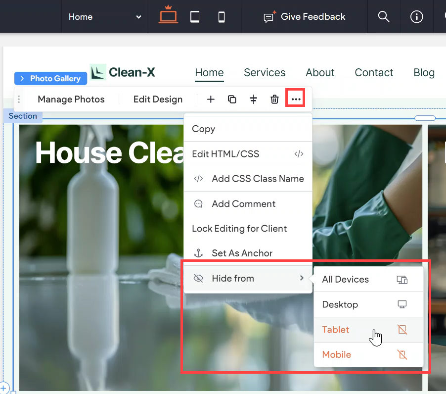 Manage Elements – Duda Support