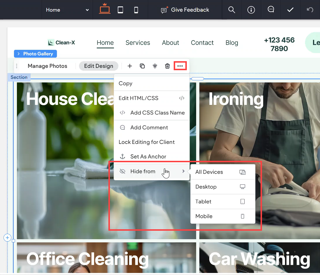 Manage Elements – Duda Support
