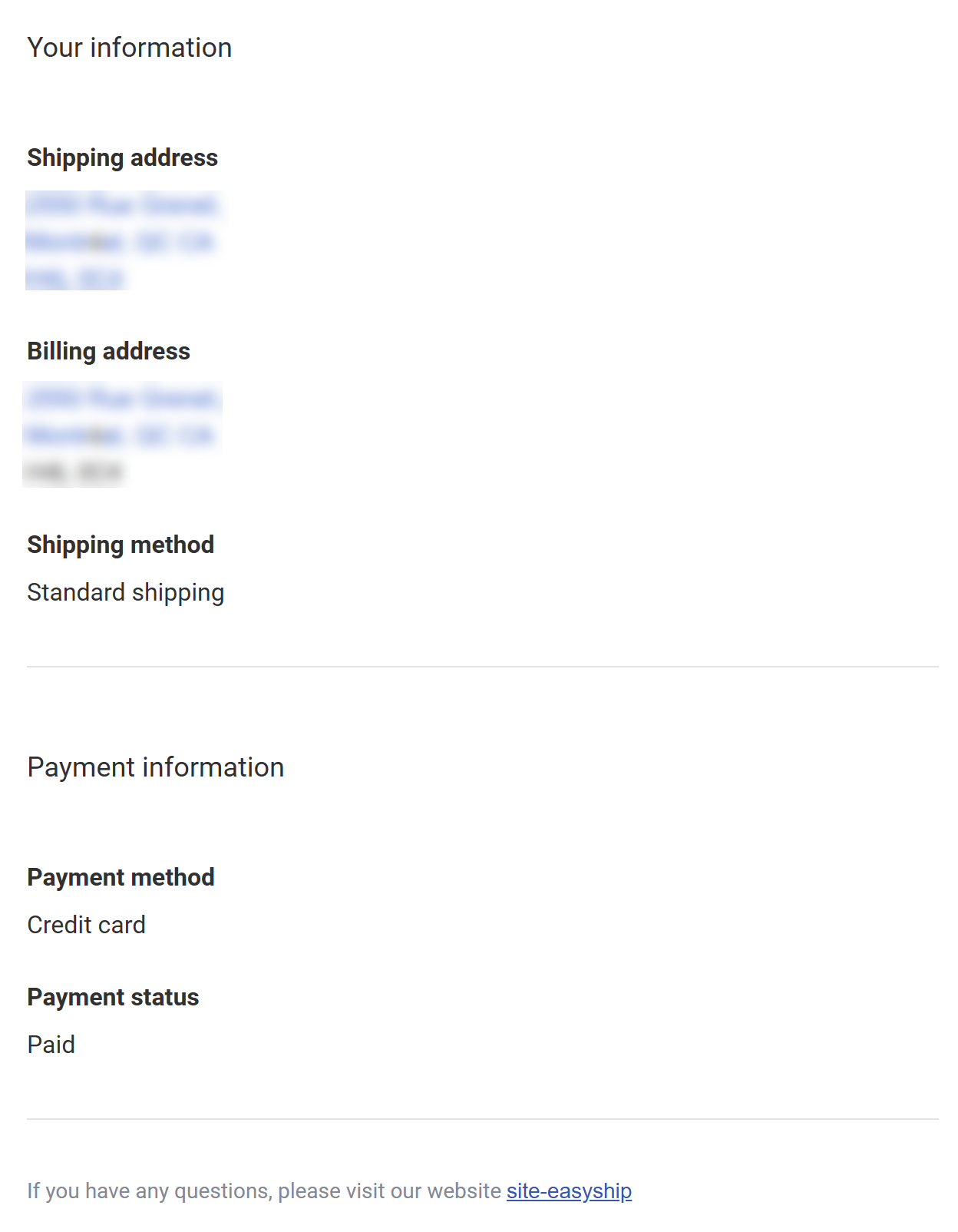 Orders in Native Store – Duda Support