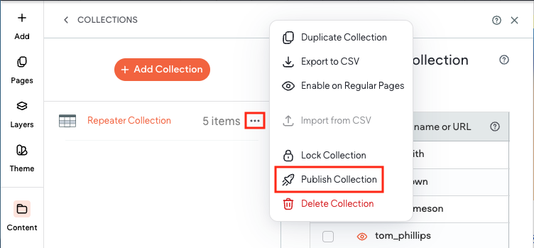 Dynamic Content: Internal Collections – Duda Support